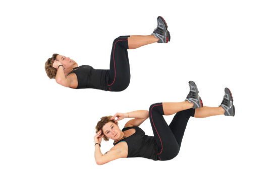 Übungen zur Stärkung der geraden und schrägen Bauchmuskulatur.